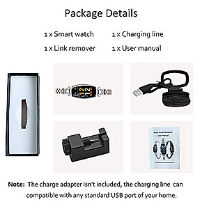 Exquisite Smart Watch, Fitness Tracker with Blood Pressure/Heart Rate/Sleep Monitor for Women, Silver