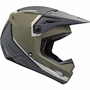 Fly Racing 2023 Adult Kinetic Vision Helmet (Matte Olive Green/Grey, XX-Large)