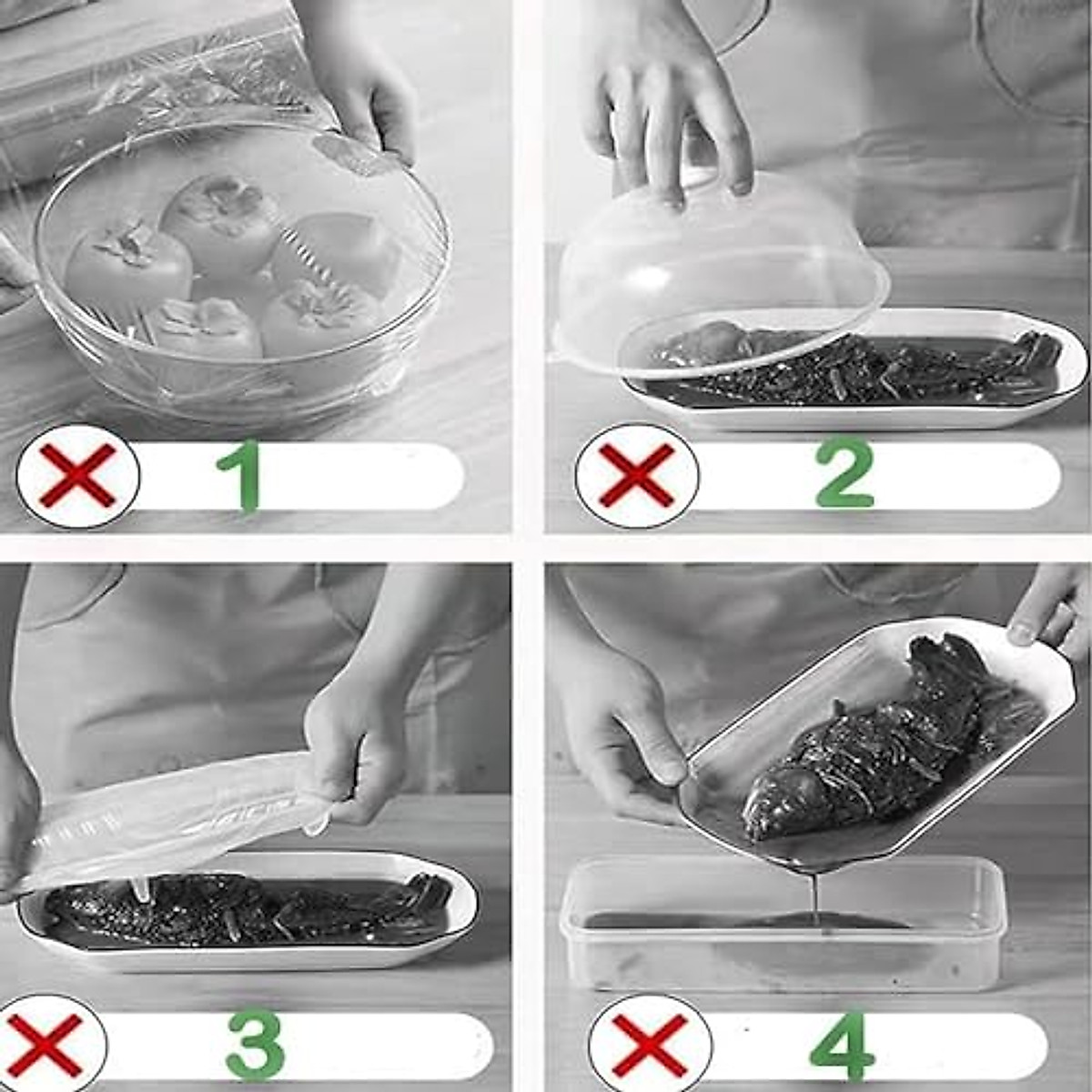 100Pcs Bowl Covers Food Cover Dish Covers, Plastic Bowl Covers Elastic Reusable, Reusable Elastic Stretch Plastic Covers For Bowls, Plastic Food Covers With Elastic For Bread Proofing (100PC BAG)