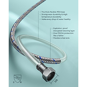 FORIOUS Antique Black Bathroom Faucets, Bathroom Sink Faucet Two Handle 3 Hole, Widespread Matte Black Bathroom Faucet with Metal Pop-up Drain & Supply Lines Faucet for Bathroom Sink, Farmhouse