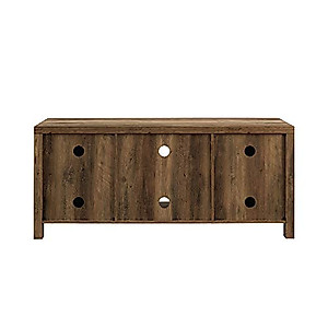 Walker Edison Georgetown Modern Farmhouse Double Barn Door TV Stand for TVs up to 65 Inches, 58 Inch, Rustic Oak