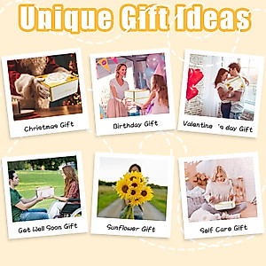 Birthday Gifts for Women, Self Care Gifts for Mom Sister Wife Best Friend Coworker, Get Well gifts for Women Care Package Unique Relaxation Gifts Sunflower Gifts baskets