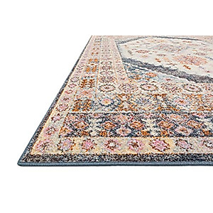 Loloi CLARA Area Rug, 9'-3" x 13', Pebble/Fiesta