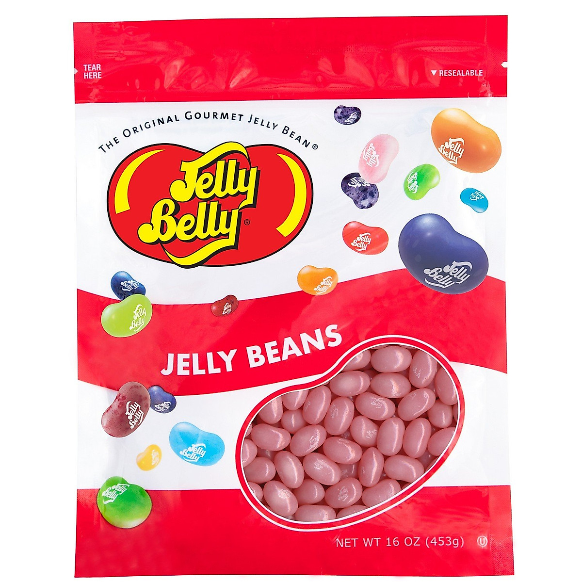 Jelly Belly Cotton Candy Jelly Beans - 1 Pound (16 Ounces) Resealable Bag - Genuine, Official, Straight from the Source