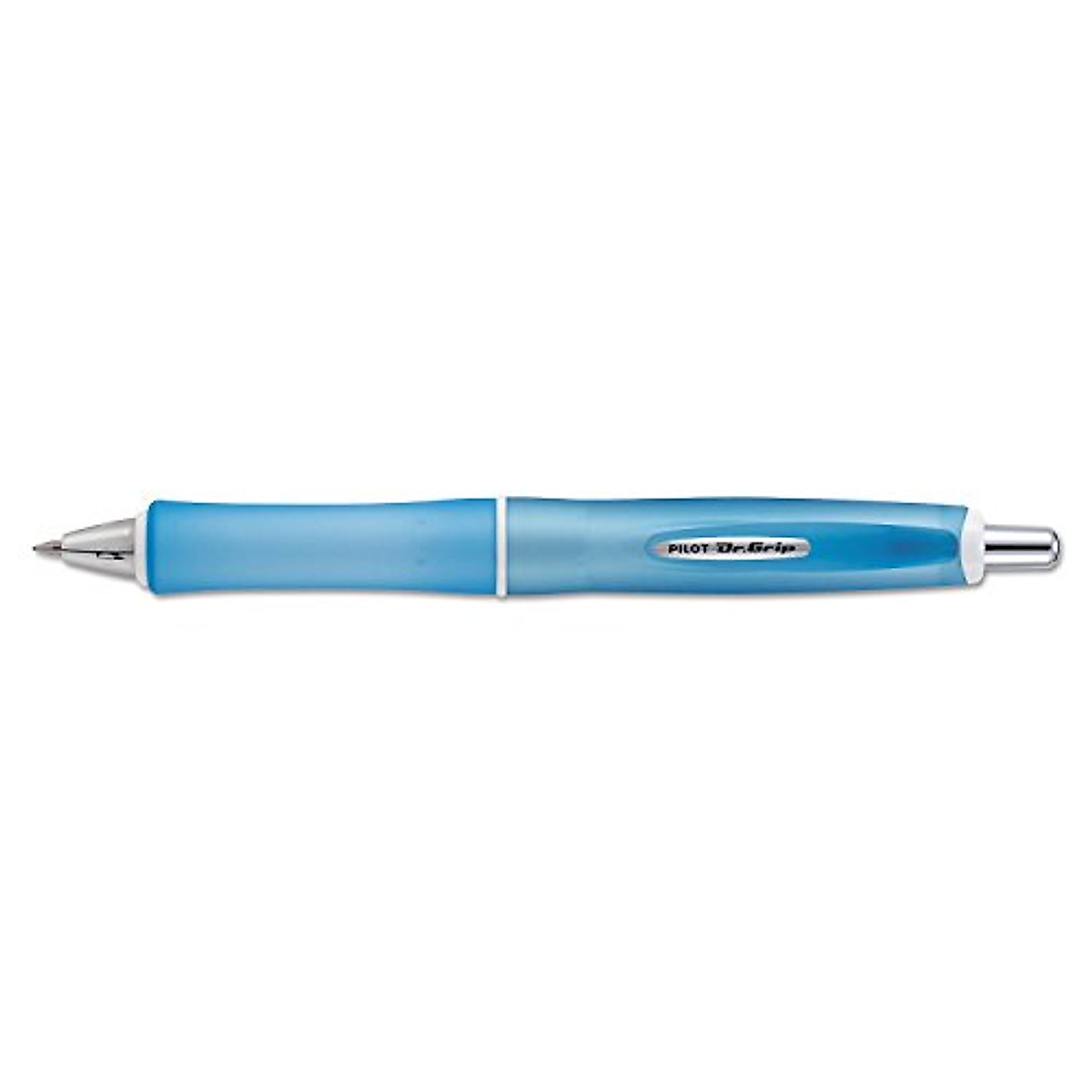PILOT Dr. Grip Frosted Refillable & Retractable Ballpoint Pen, Medium Point, Blue Barrel, Black Ink, Single Pen (36253)