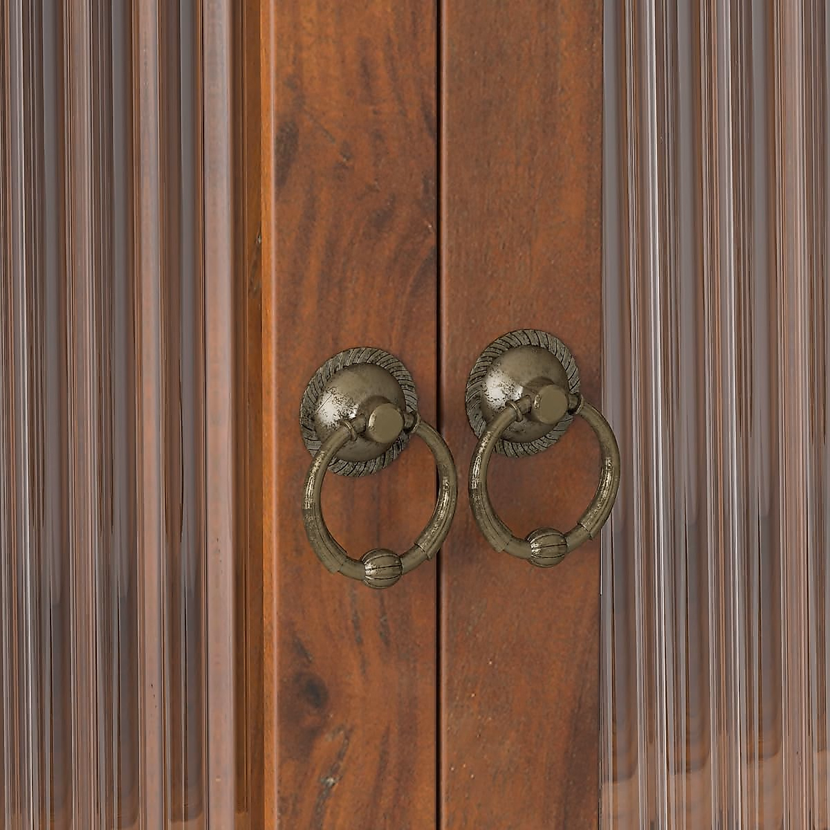 Mid Century Modern Wall Cabinet With Glass Doors, Mounted Glass Cabinet, Medicine Cabinet, Spice Cabinet, Farmhouse Wall Storage Cabinet With Adjustable Shelves and Towel Rack for Bathroom, Kitchen