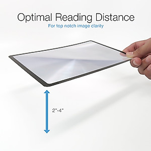 MagniPros Premium 3X (300%) Page Magnifying Lens with 3 Bonus Bookmark Magnifiers for Reading Small Prints, Low Vision Aids & Solar Projects