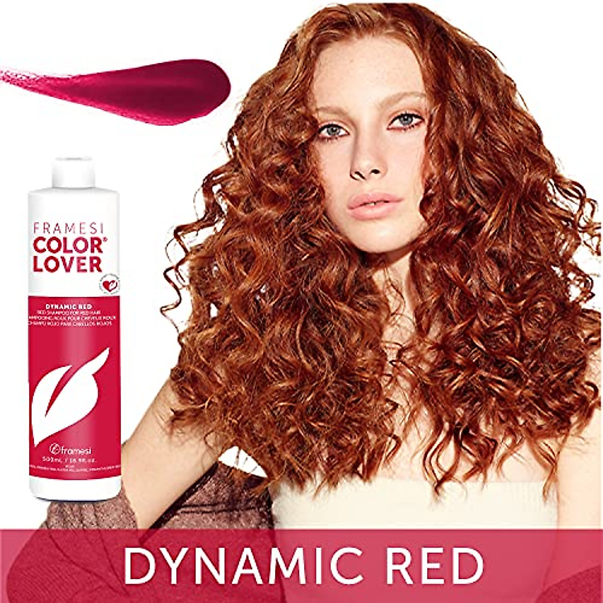 Framesi Color Lover Dynamic Red Shampoo, 16.9 fl oz, Red Hair Shampoo, Shampoo for Color Treated Hair