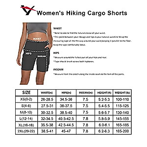 VAYAGER Women's Hiking Cargo Shorts Quick Dry Lightweight Stretch Shorts Golf Fishing Outdoor Casual Shorts Grey X-Small