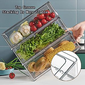 Dafape Makeup Drawer Organizer, Clear Plastic Desktop Organizer Drawer Storage Container Storage Bins for Office Vanity Countertop Cabinet Kitchen Jewelries Pen Dresser Gadgets Stackable