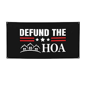 Defund The Hoa Party Banner Backdrop Banner For Holiday Sign Decorations Party Supplies