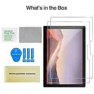ProCase 2 Pack Screen Protector for Surface Pro 7 Plus/Surface Pro 7 / Pro 6 / Pro 5 / Pro 4, Tempered Glass Screen Film Guard Screen Protector for 12.3 Inch Suface Pro 7 Plus Surface Pro 7 6 5 4