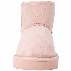 bebe Girls' Winter Boots - Faux Shearling Ankle Booties - Platform Short Boots for Girls - Fuzzy Fashion Boots (11-4), Size 4 Big Kid, Blush