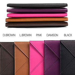 Otto Angelino Slim Genuine Leather Wallet Clutch - Multiple Slots Money, ID, Cards, Smartphone, RFID Blocking - Unisex