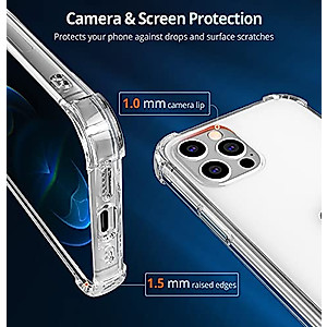 Orase Ultra Clear Cases Designed for iPhone 12 Case & iPhone 12 Pro Case [Non-Yellowing] Protective Slim Phone Case with Shockproof Air Bags, 2020 (Crystal Clear)