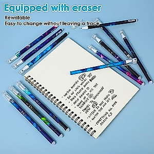 cobee 12PCS Constellation Erasable Gel Pens, 0.5mm Fine Point Gel Ink Pens, Smooth Writing for School Office Home