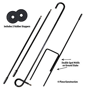 Sports Flags Pennants Company Garden Flag Stand Pole Holder and Rubber Stopper Set