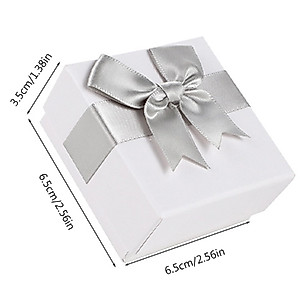 QUETHEDS 2 Pcs Cardboard Jewelry Organizers Travel Bowknot Jewelry Box Necklace Stand Display Tray Storage Box For Bracelets Bowknot Earrings Storage Boxes For Women