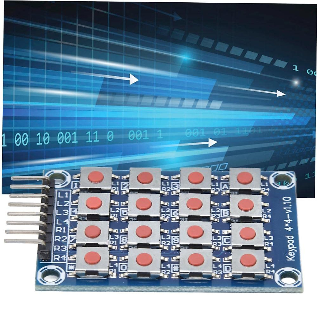 haillusty Upgrade Your Electrical with Keyboard MCU Module: 8-Pin Expansion Board 4x4 Array Keypad Button Matrix Controller Programmable DIY Microcontroller Kit for External Keyboard Interface