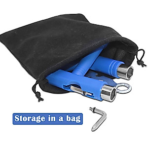 Sonku Blue All-in-One Skateboard Tool, Multifunctional Portable Skateboard T-Tool and Y-Tool Accessory with Screwdriver Wrench Storage in A Bag