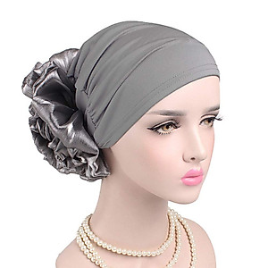 1Pack / 2Packs Women Flower Elastic Turban Beanie Head Wrap Chemo Cap Hat