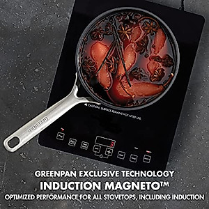 GreenPan GP5 Hard Anodized Advanced Healthy Ceramic Nonstick, 2QT Saucepan Pot with Insulated Lid, PFAS-Free, Induction, Dishwasher Safe, Oven & Broiler Safe, Black