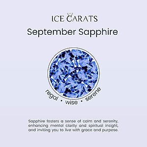 IceCarats 925 Sterling Silver Blue Sapphire Diamond Ring Gemstone Band Size 7.00