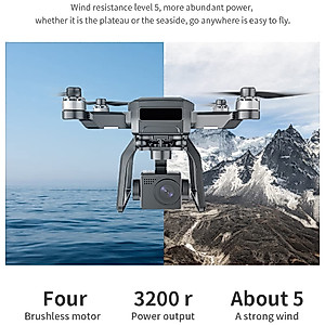 SJRC F7 PRO GPS Drone 4K Dual HD Camera 3-Axis Gimbal Professional Aerial Photography 3KM Brushless Quadcopter VS F11 4K Pro (Two Batteries)