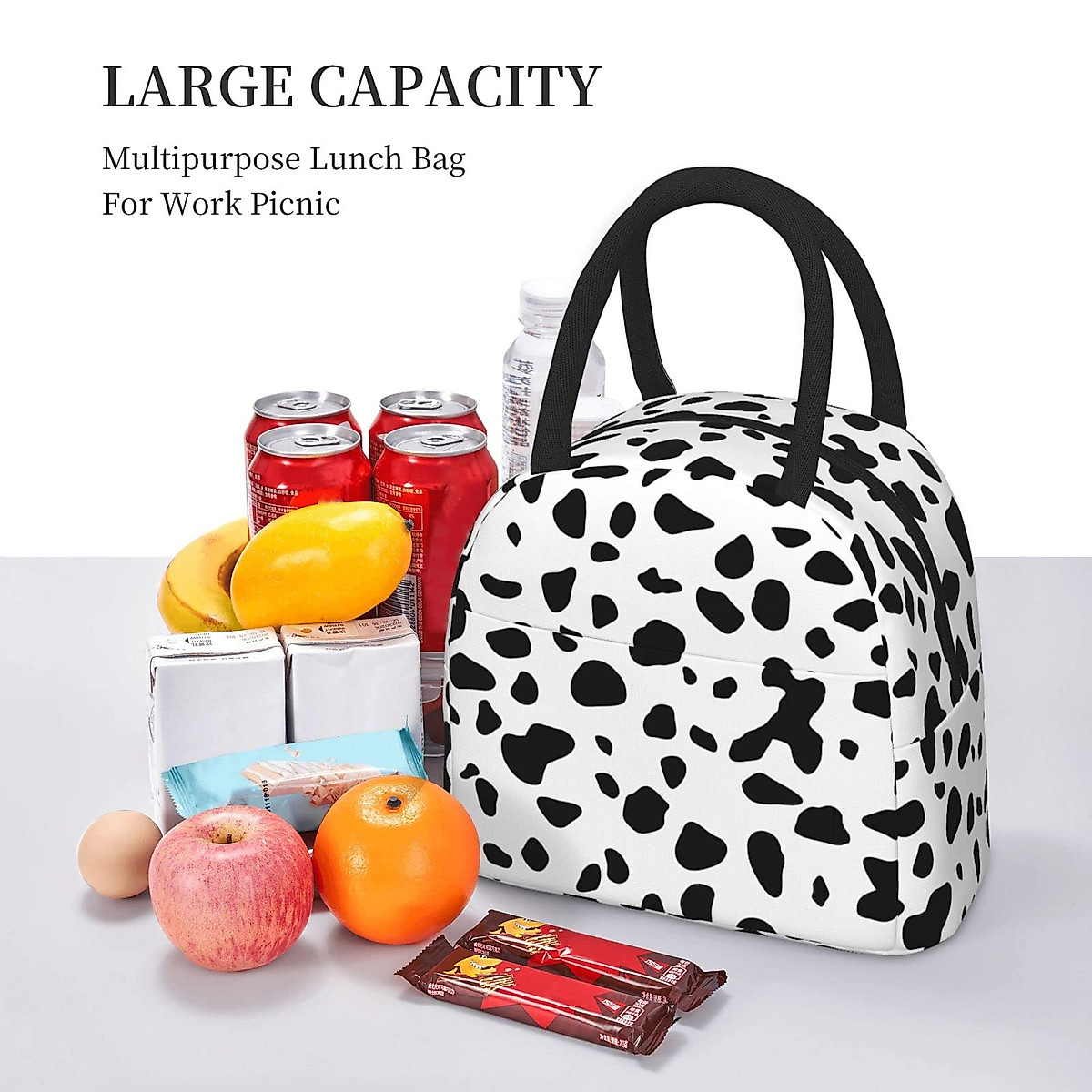 Mokigol Insulated Reusable Lunch Bag for Women/Men,Adult Thermal Tote Lunch Box, Animal Print Portable Leakproof Cooler Bags for Work/School/Picnic/Travel/Beach