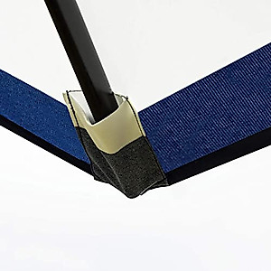 Sunnyglade 9' Patio Umbrella Outdoor Table Umbrella with 8 Sturdy Ribs (Blue and White)