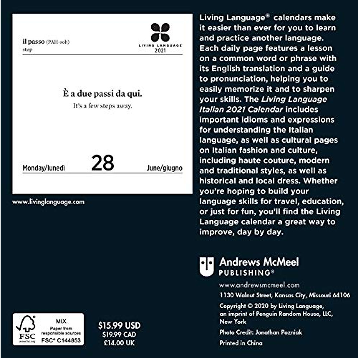 Living Language: Italian 2021 Day-to-Day Calendar