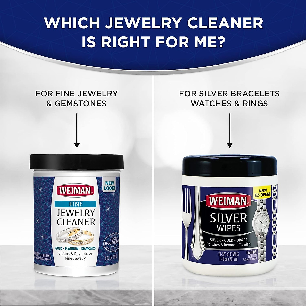 Weiman Jewelry Cleaner Liquid â€œ Restores Shine and Brilliance to Gold, Diamond, Platinum Jewelry and Precious Stones â€œ 6 Ounce