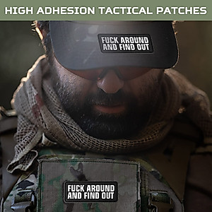 XMJY FAFO PVC Patch - 1 Pc Fuck Around and Find Out Patch, Funny Tactical Morale Hook and Loop Patch for Backpacks, Dog Harnesses, Army Vests, Hats, Helmets