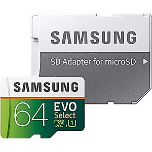 Samsung 64GB 80MB/s EVO Select Micro SDXC Memory Card (MB-ME64DA/AM)