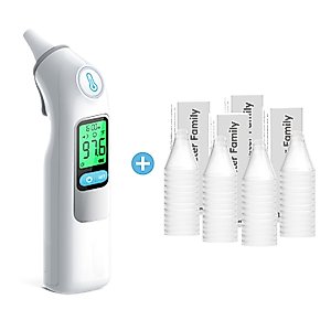 [Ear Thermometer Kit ] Femometer Family 1015 Ear Thermometer and 96X Probe Covers