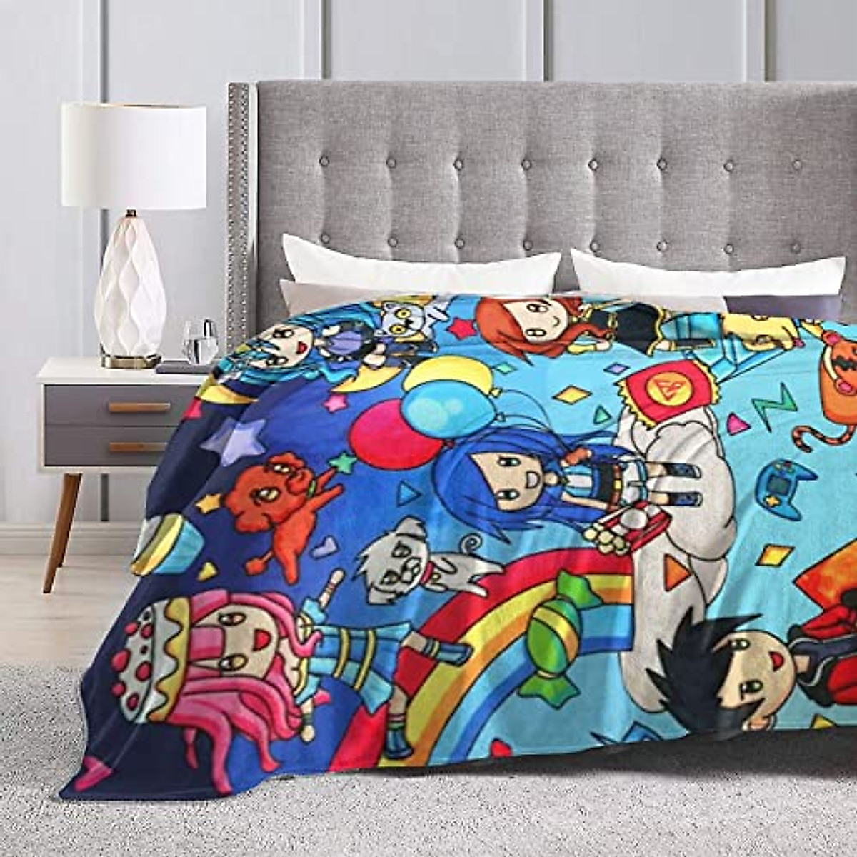 DG1S2A11A Fashion Flannel Blanket The_KREW Soft Throw Blanket Ultra-Soft Micro Fleece Blanket for All Season