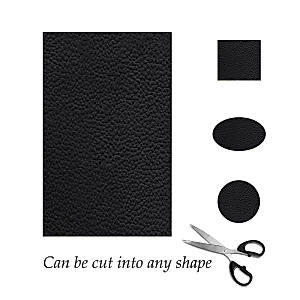 Nisorpa 6pcs Self Adhesive Leather Repair Patch 6x10in Black PU Leather Patch Kit for Couch Furniture Sofas Car Seats Handbags Jackets