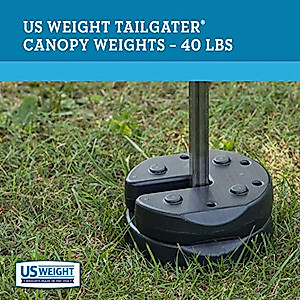 US Weight Tailgater Canopy Weights with No-Pinch Design for Easy, Safe Installation, and Removal to Secure Tents, Canopies, and Umbrellas at Outdoor Events