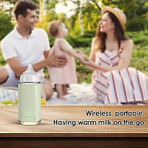 Cozytots Wireless Bottle Warmer for Travel Portable Baby Milk Warmer On The Go Constant Temperature Rechargeable USB Battery-Powered Baby Milk Heating Bag in Car Heaters Thermostat Bag