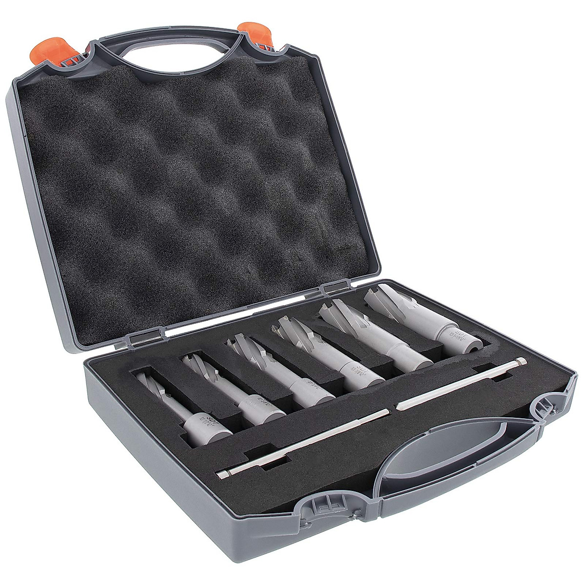 Steel Dragon Tools 7pc. Tungsten Carbide Tipped Annular Cutter Kit 2" Depth and 1/2 in. to 1-1/8 in.