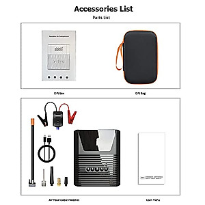 Usetify Car Battery Jump Starter with Tire Inflator Air Compressor Air Pump Inside [Fast Inflate 150PSI] [8800mAh Strong Power] for Car Motorcycle Bicycle Ball, 12V Emergency Auto Battery Booster
