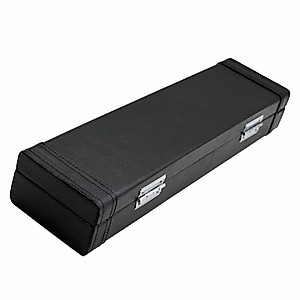 Andoer Portable Gig Bag Box Leather for Western Concert Flute with Buckle Foam Cotton Padded