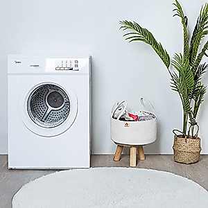 Large Baby Diaper Caddy Organizer 15"X7.4" Round Hanging Nursery Storage Bin Portable Changing Table/Car Travel Tote Bag Removable Inserts Newborn Registry Boy Girl Shower Rope Basket