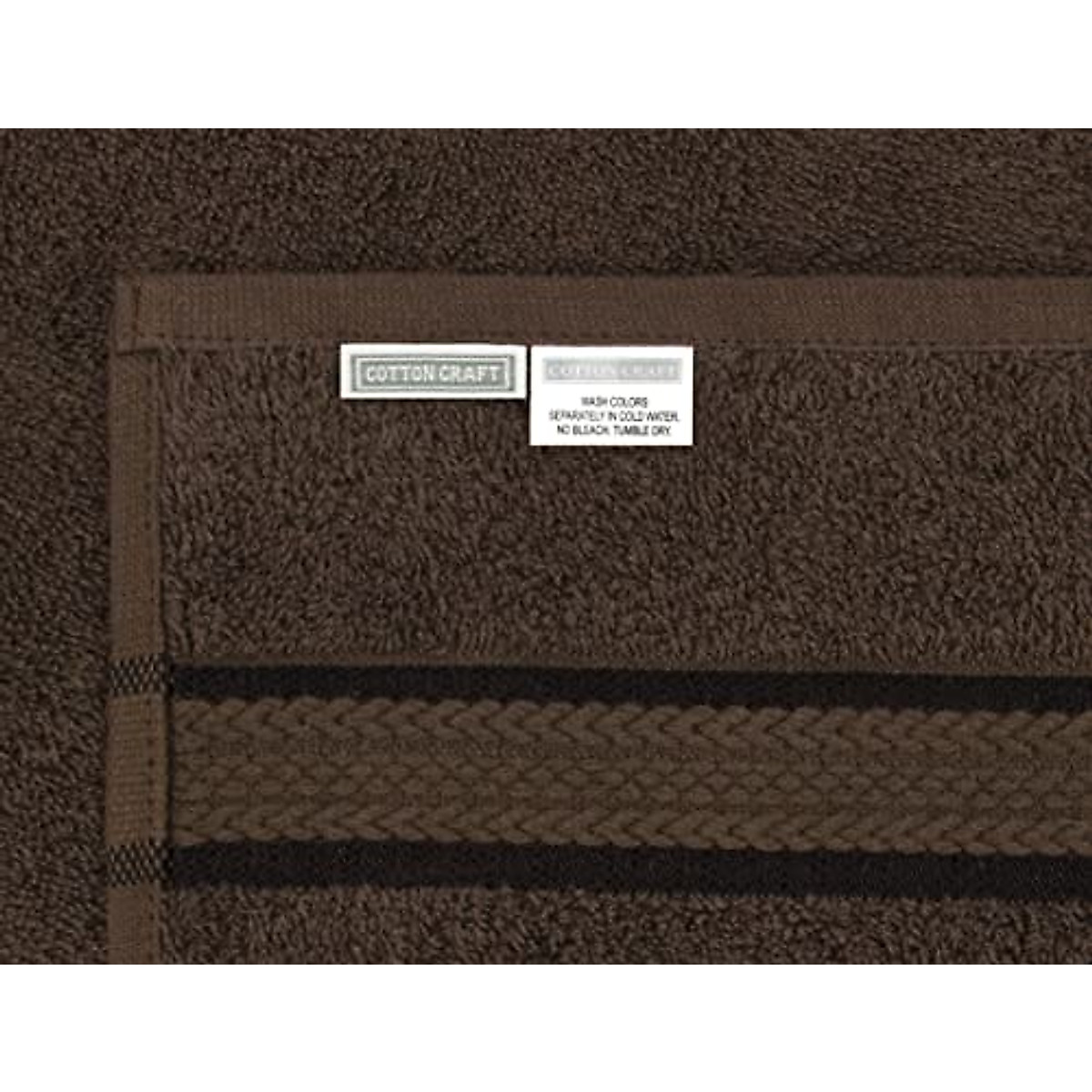 COTTON CRAFT Ultra Soft Oversized Bath Towels - 4 Pack Extra Large Bath Towels - 30x54 - Absorbent Everyday Luxury Hotel Spa Gym Shower Beach Pool Camp Dorm - 100% Cotton - Easy Care - Chocolate Brown