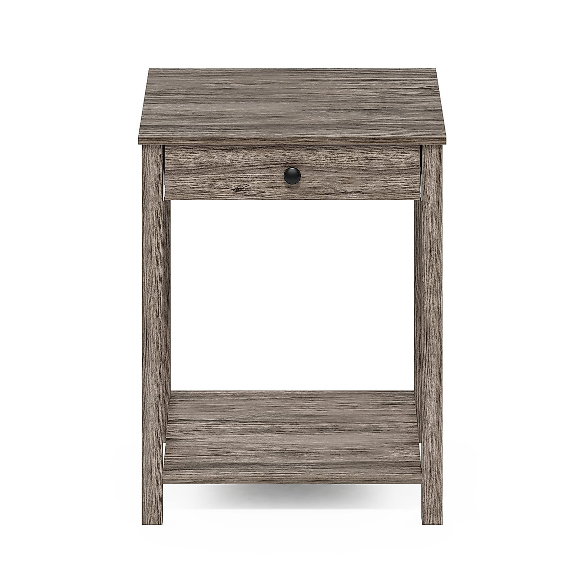 Furinno Classic Side Table with Drawer, 1 Pack, Rustic Oak