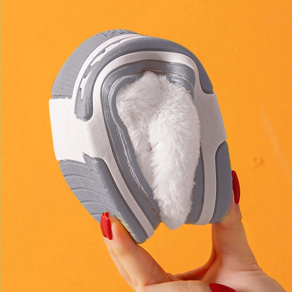 NOLDARES Womens Fuzzy Memory Foam Elegant Moccasin Slippers Fluffy Cozy Faux Fur Warm Winter Ladies Non-Slip Indoor Bedroom Slippers