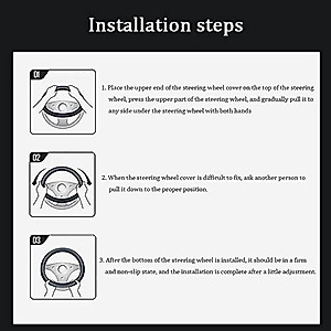 NEEARI The Leather Steering Wheel Sleeve is Suitable for Volvo S60 V60 S90 V90 XC40 XC60 XC90 (Black red), (WVWFXT)