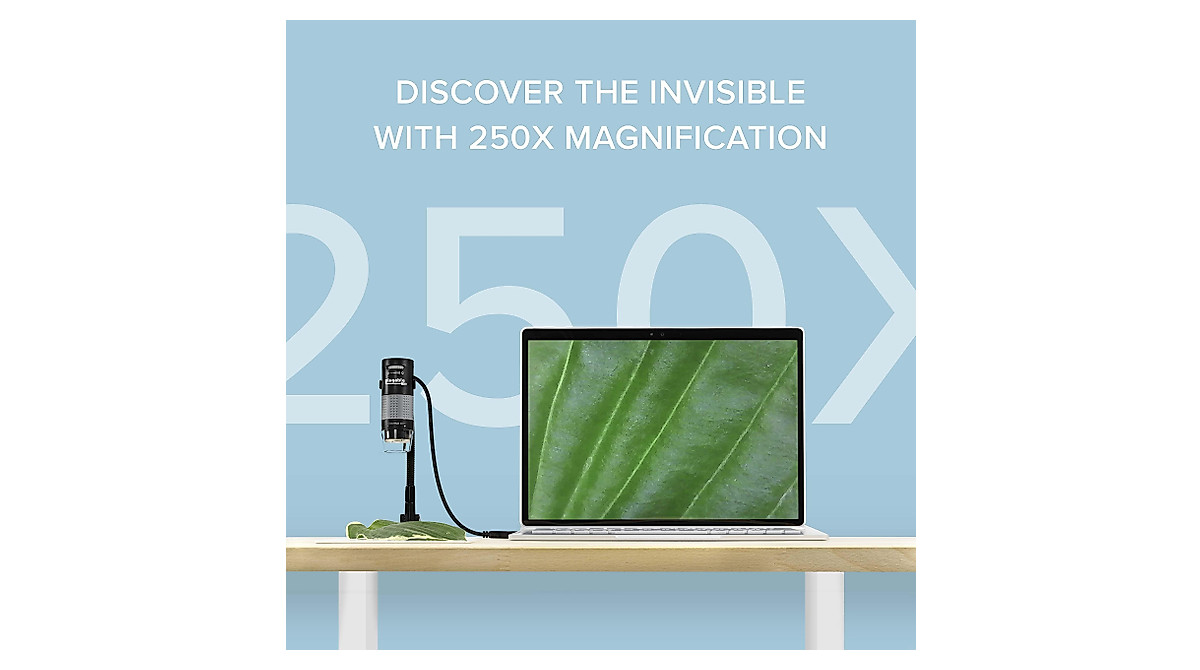 Plugable USB Digital Microscope with 250x Magnification for Detailed ...