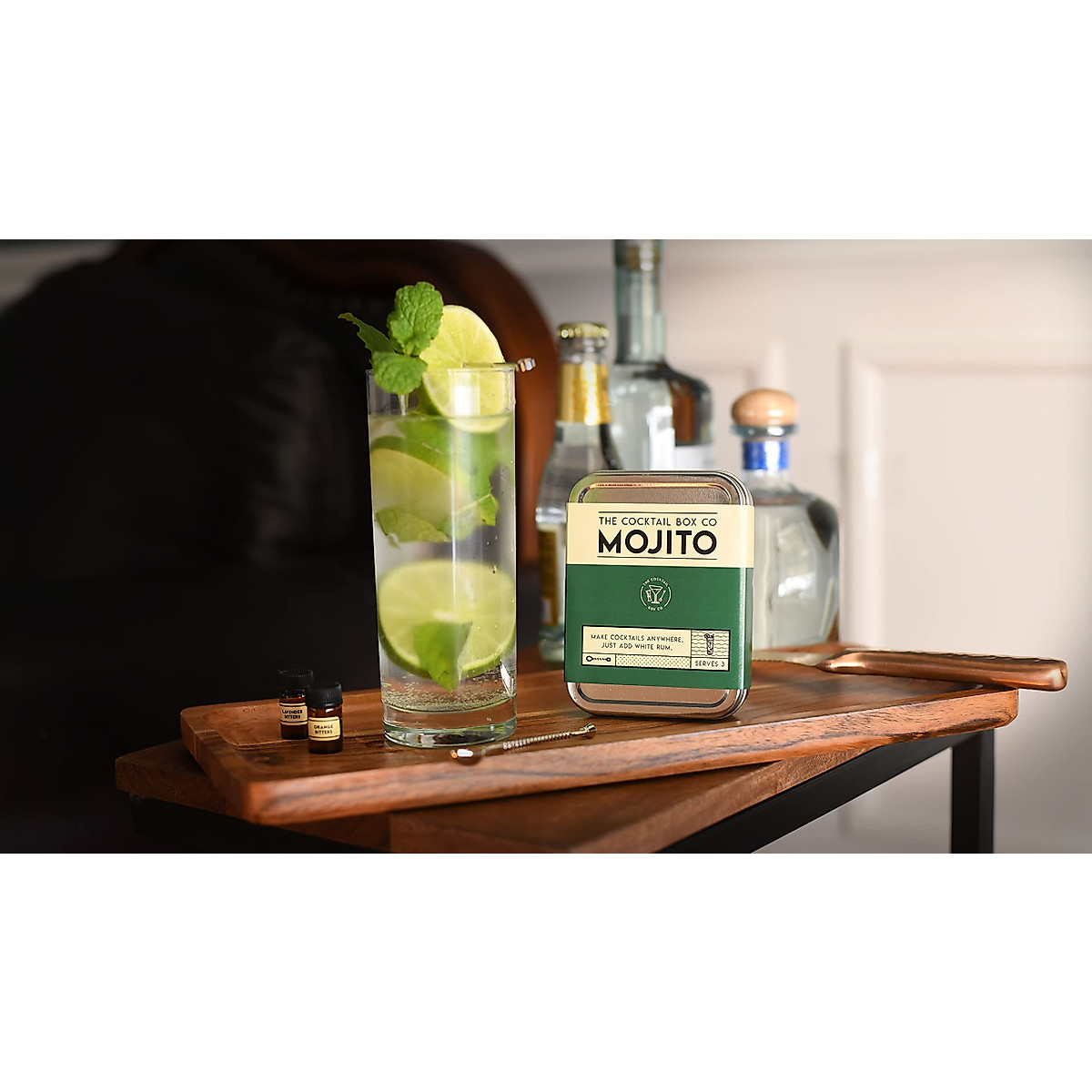 The Cocktail Box Co. Mojito Cocktail Kit - Premium Cocktail Kits - Make Hand Crafted Cocktails. Great Gifts for Him or Her Cocktail Lovers (1 Kit)