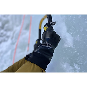 SHOWA 282-02 Waterproof Breathable Insulated Winter/Ski/Ice Glove with Extended Cuff (1 Pair),Black, Medium